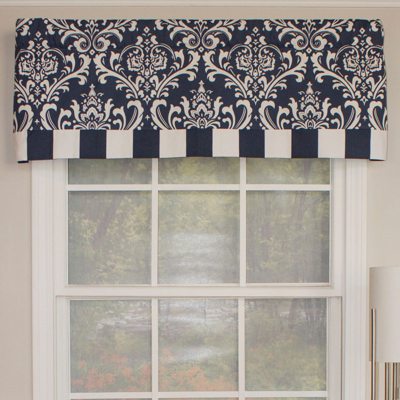 Rosdorf Park Damore 50"W Damask Window Valance & Reviews | Wayfair