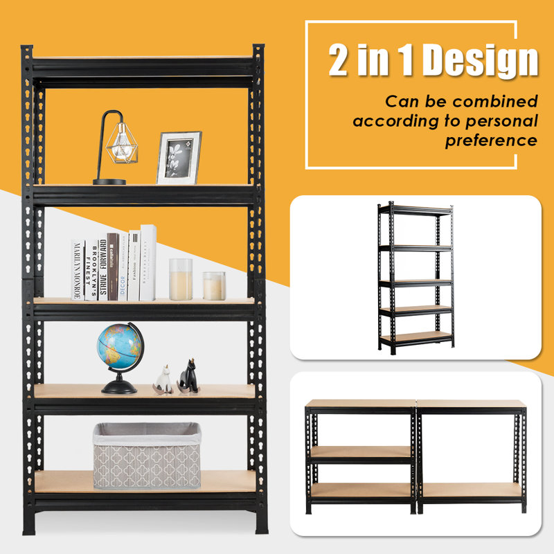 WFX Utility™ Newquay Metal + MDF Board Shelving Unit & Reviews | Wayfair