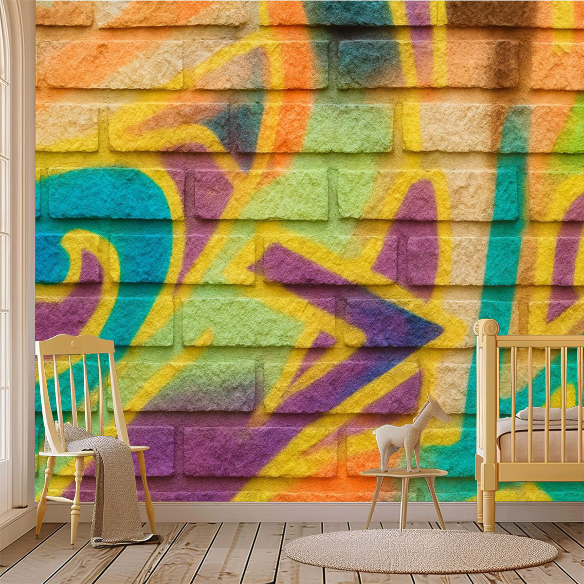 Latitude Run® Peel and Stick Wallpaper Wall Mural Graffit Wall Wall Art ...