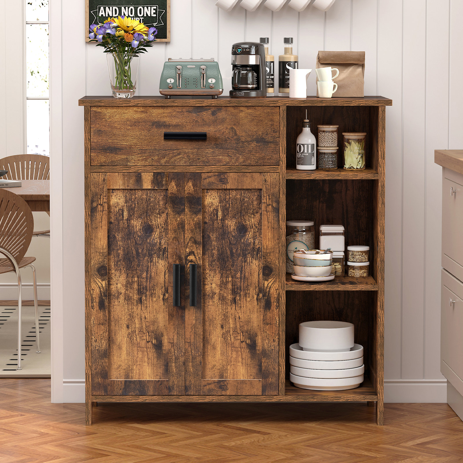 Latitude Run® Storage Cabinet with Drawer and Doors & Reviews | Wayfair