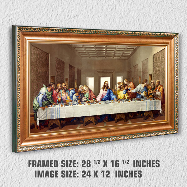 Vault W Artwork The Last Supper Framed On Canvas by Leonardo Da Vinci ...