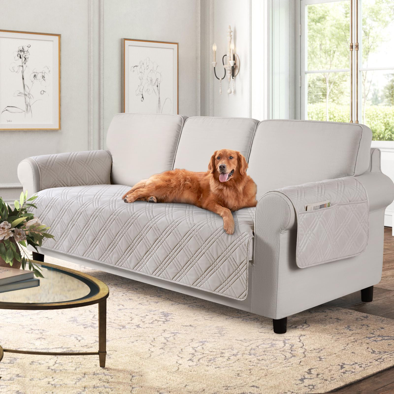 Archie & Oscar™ Waterproof Couch Covers With Non Slip Backing, Sofa ...