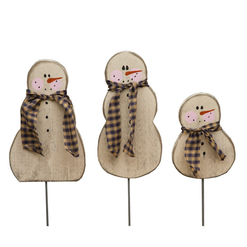 The Holiday Aisle® Christmas Décor-Snowman Lawn Ornament (Set Of 3 ...