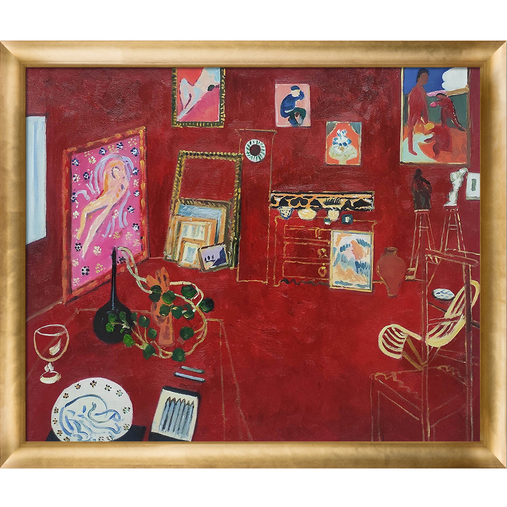 Overstock Art The Red Studio by Henri Matisse - Floater Frame Painting ...