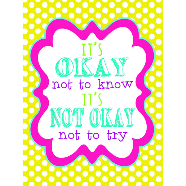 Trinx Okay Not Okay Patterns 2 On Canvas Textual Art - Wayfair Canada