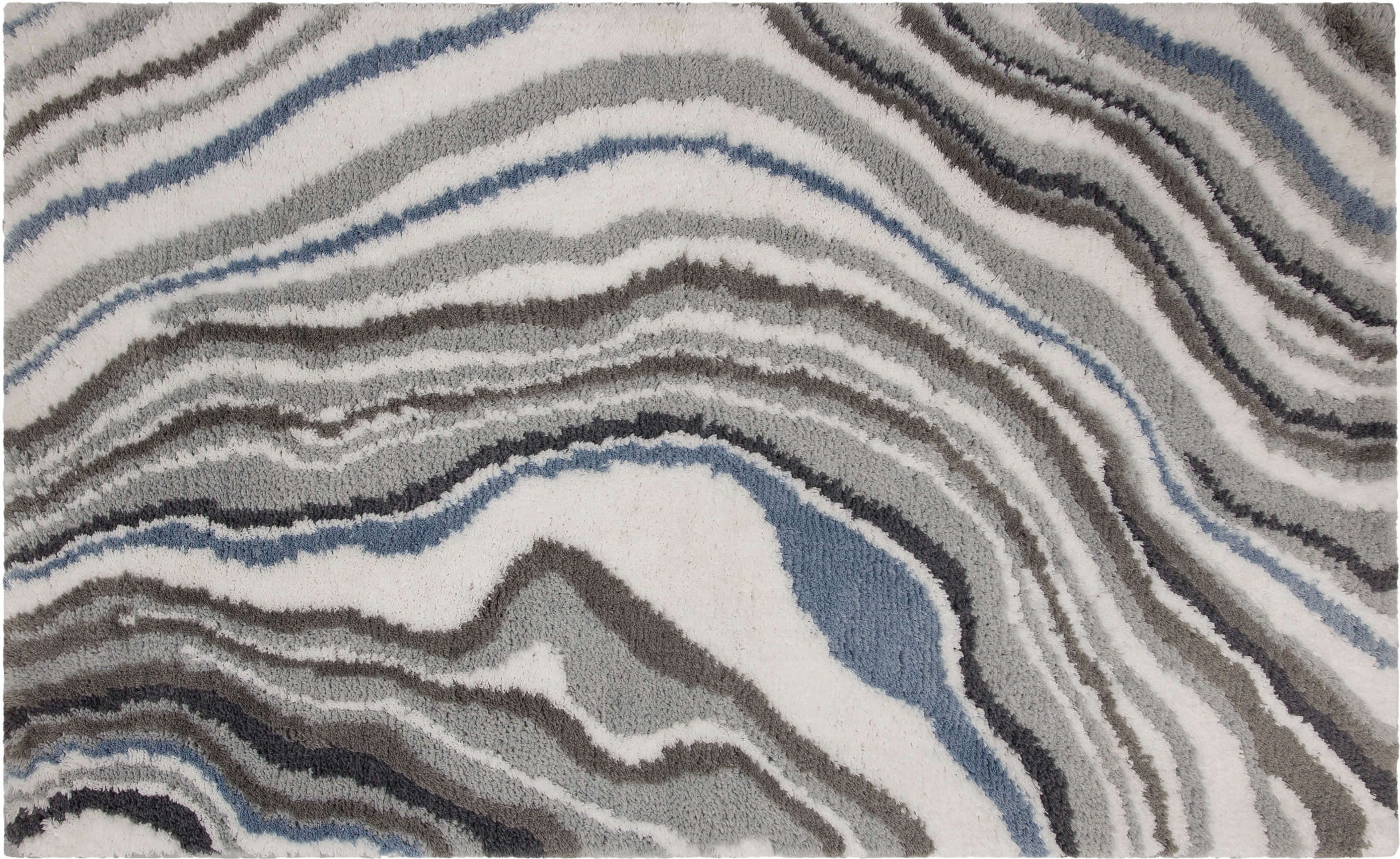 Wade Logan® Alyxandrea Abstract Memory Foam Machine Washable Bath Rug ...