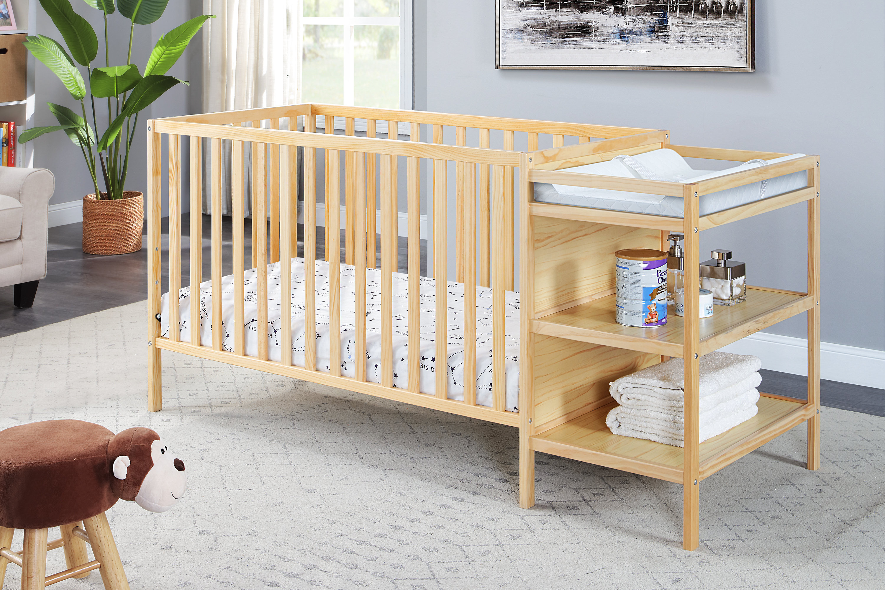 Suite Bebe Palmer 3-in-1 Convertible Crib and Changer Combo | Wayfair