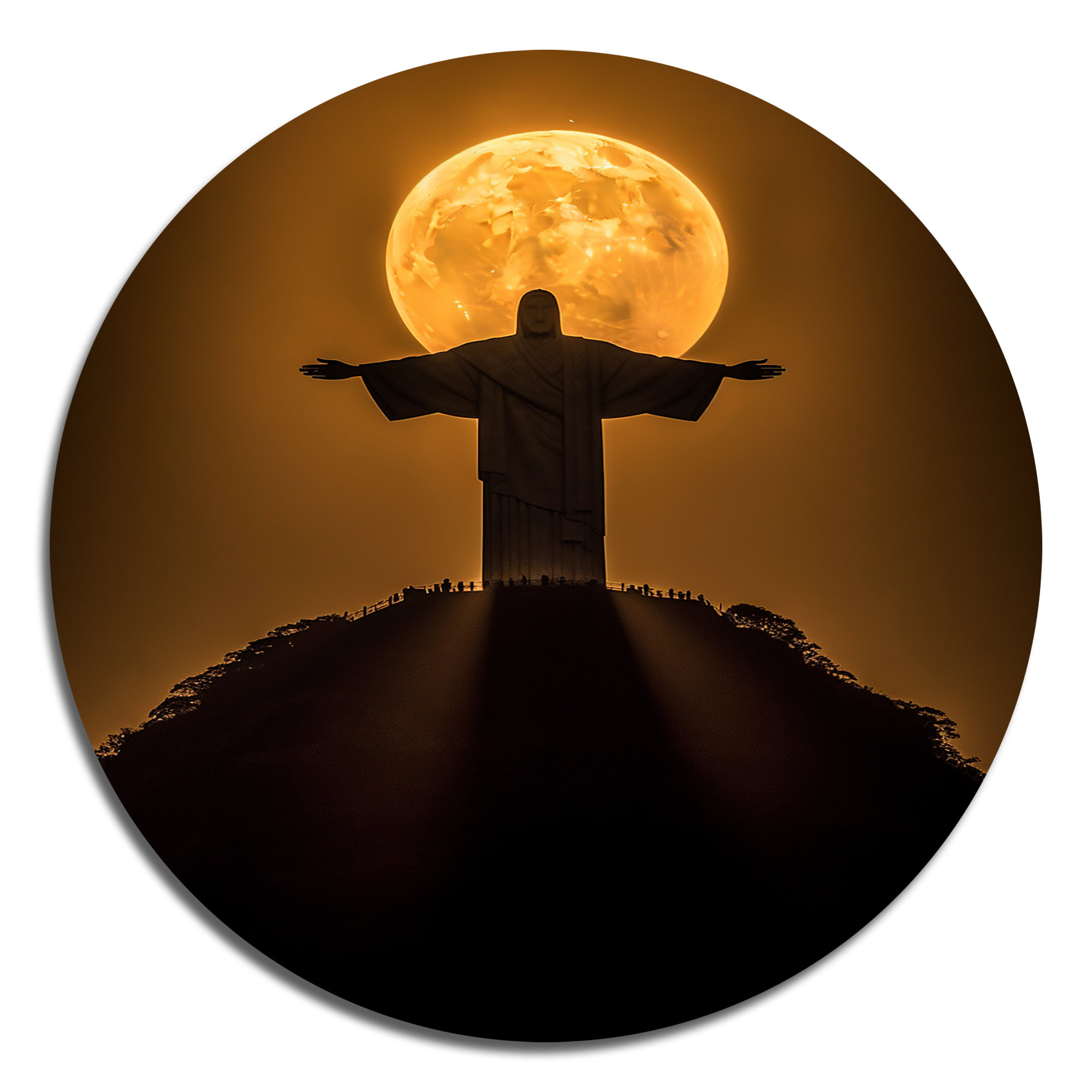 Lark Manor™ Supermoon Over Christ the Redeemer In Rio I - Spiritual ...