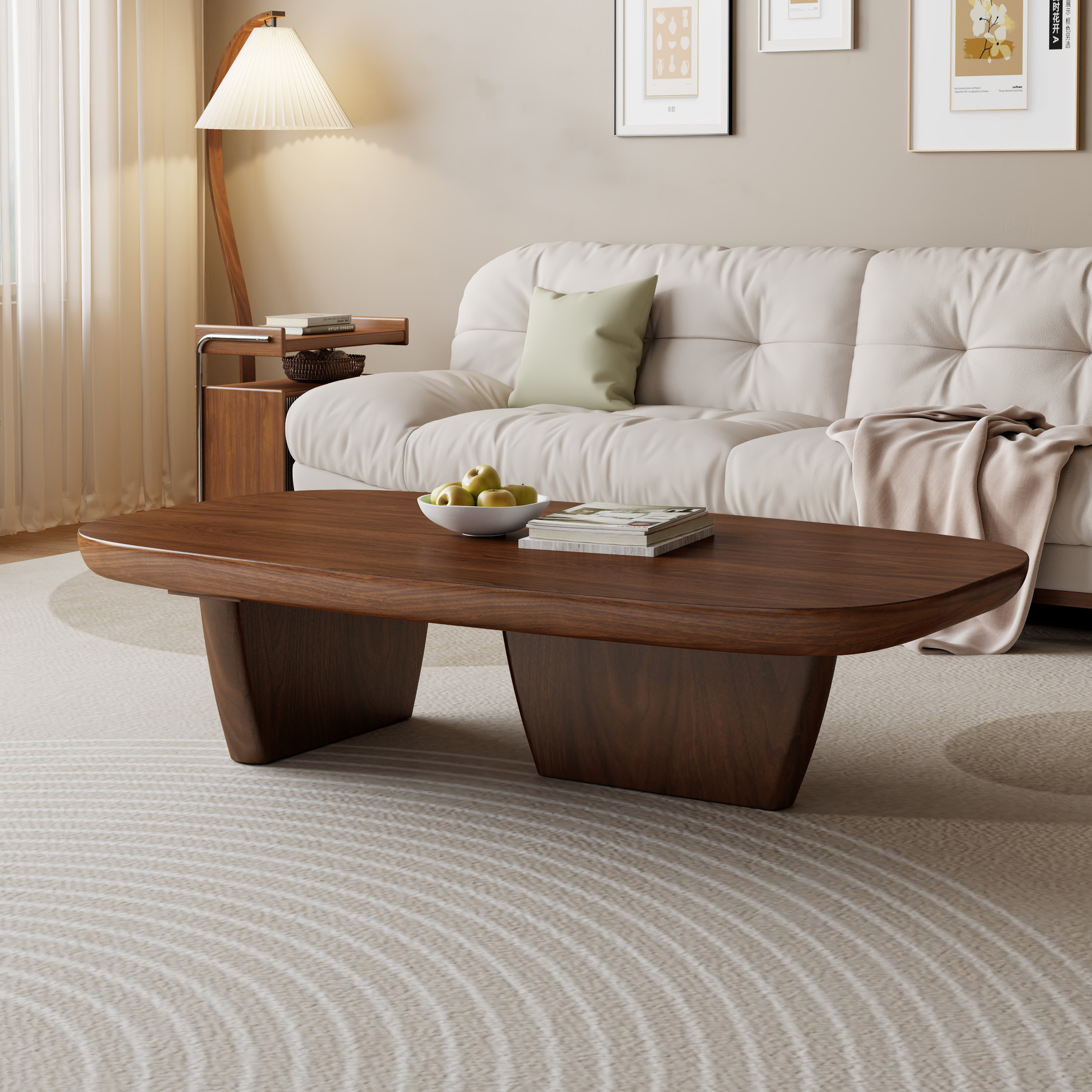 Latitude Run® Herefordshire 51.2" Rectangular solid wood coffee table ...