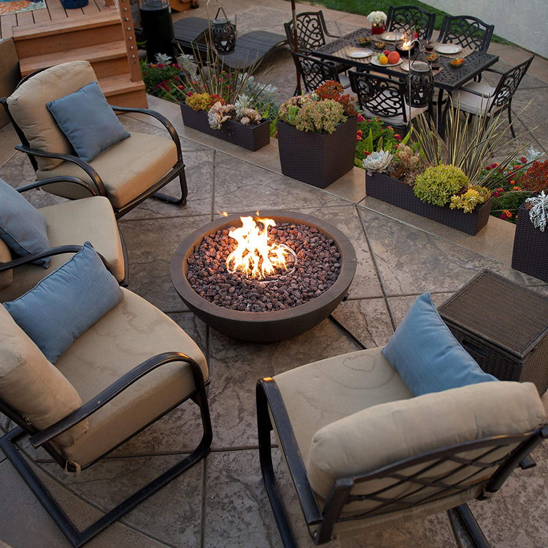 Bond Manufacturing Mondavi Envirostone Propane Fire Pit & Reviews ...