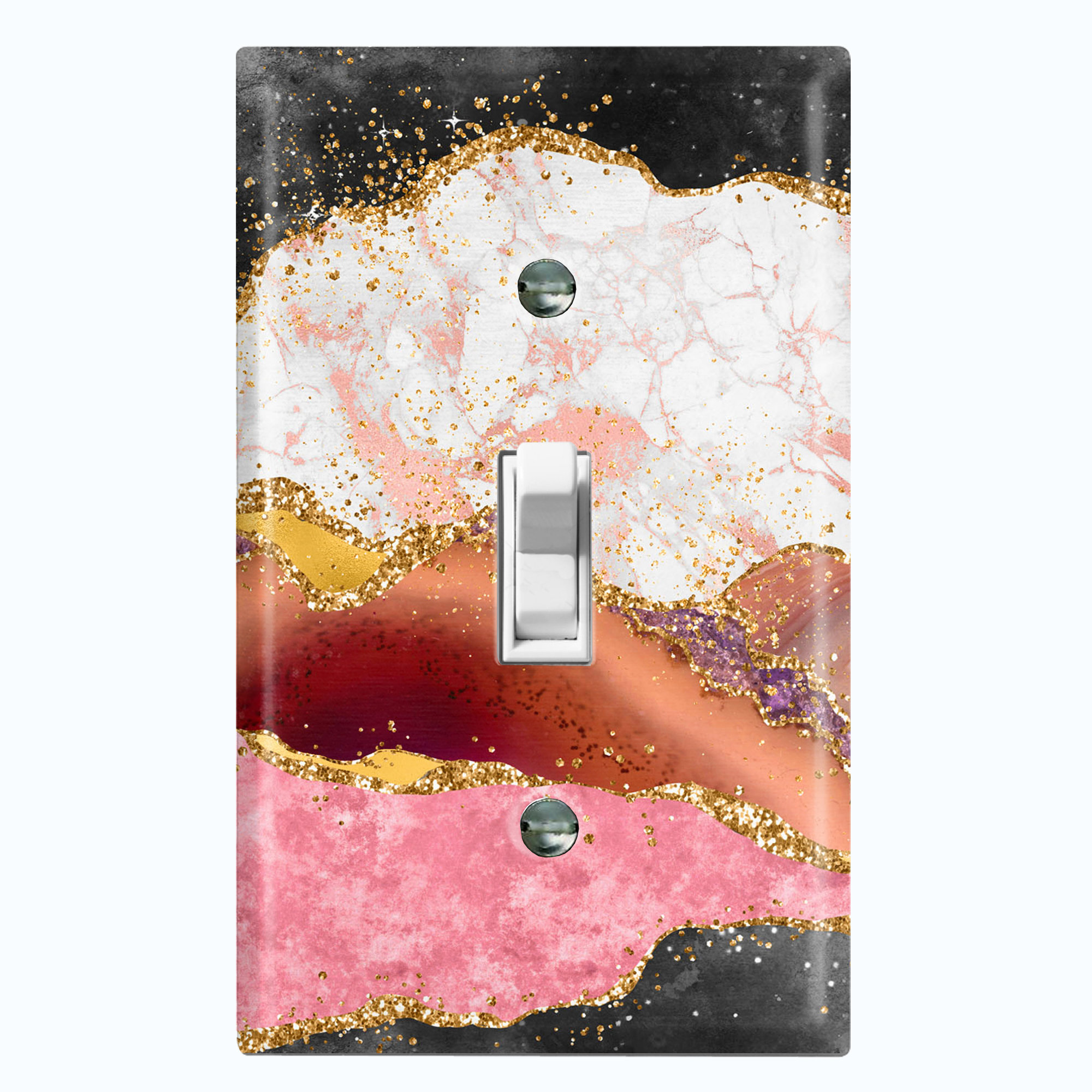 WorldAcc Metal Light Switch Plate Outlet Cover (Girls Room Swirl ...