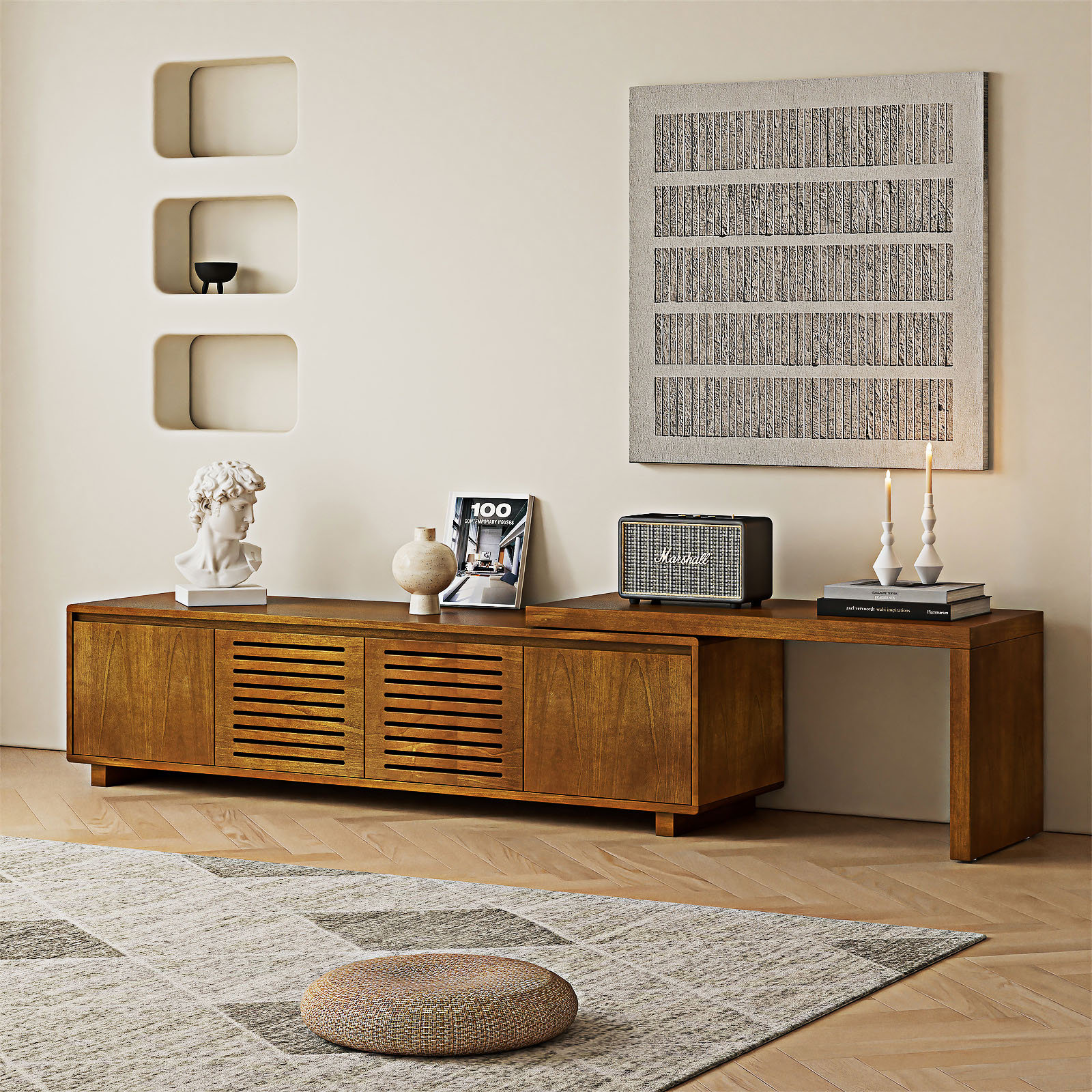 George Oliver Extendable TV Stand Media Console TV Cabinet - Wayfair Canada