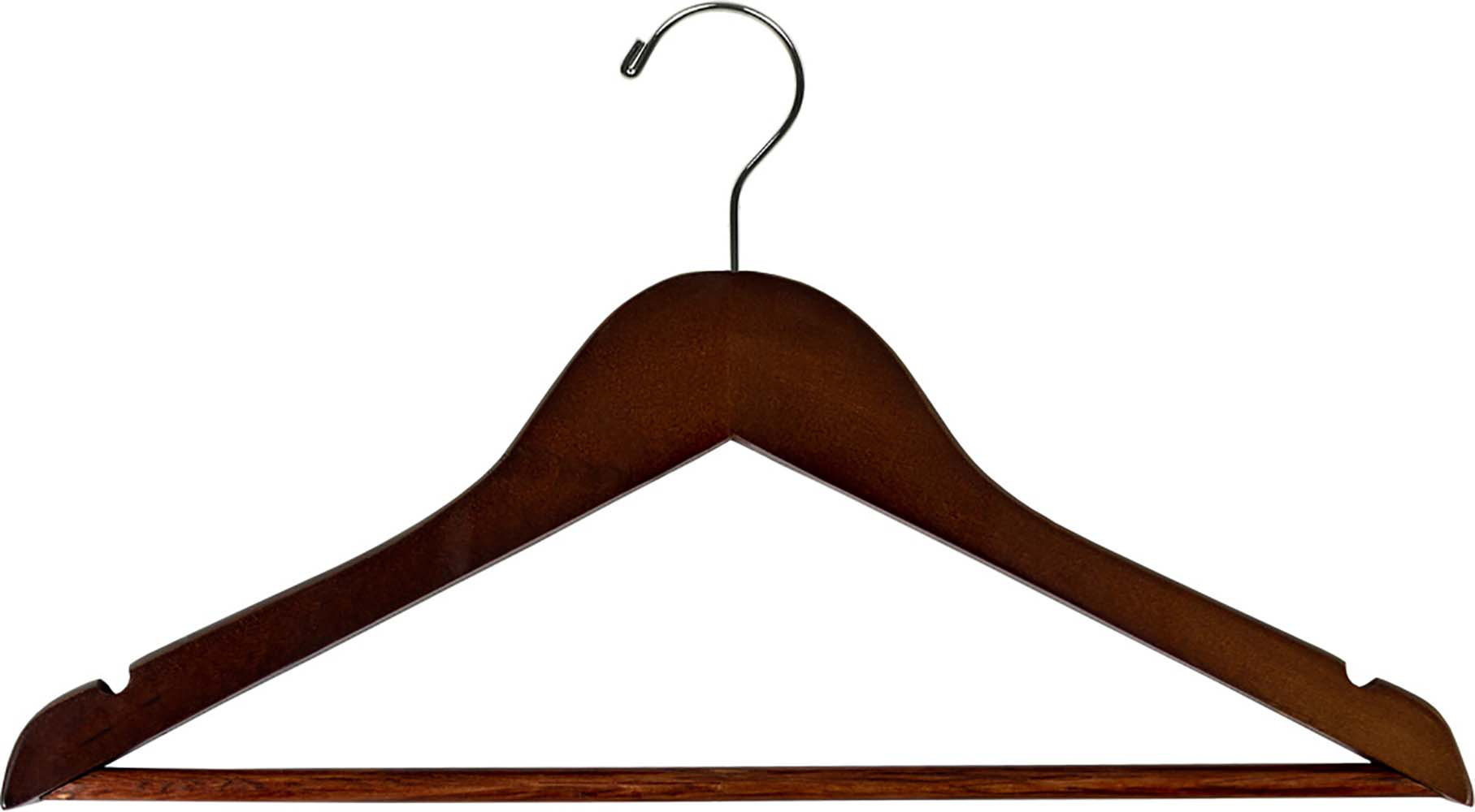 Rebrilliant 15 1/2" Wood Hanger with Pant Bar & Reviews | Wayfair