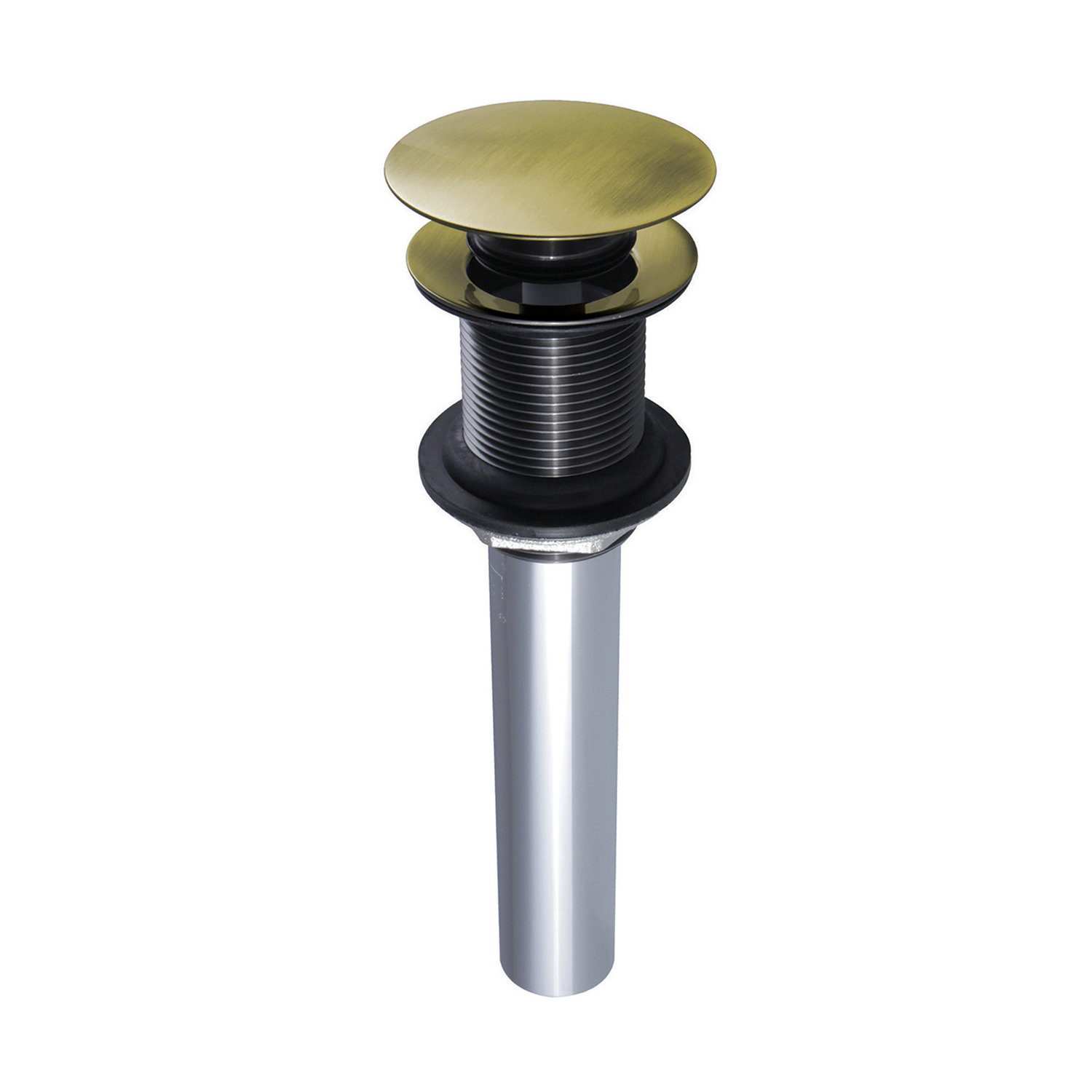 Kingston Brass Push Pop-Up Bathroom Sink Drain without Overflow, 22 ...