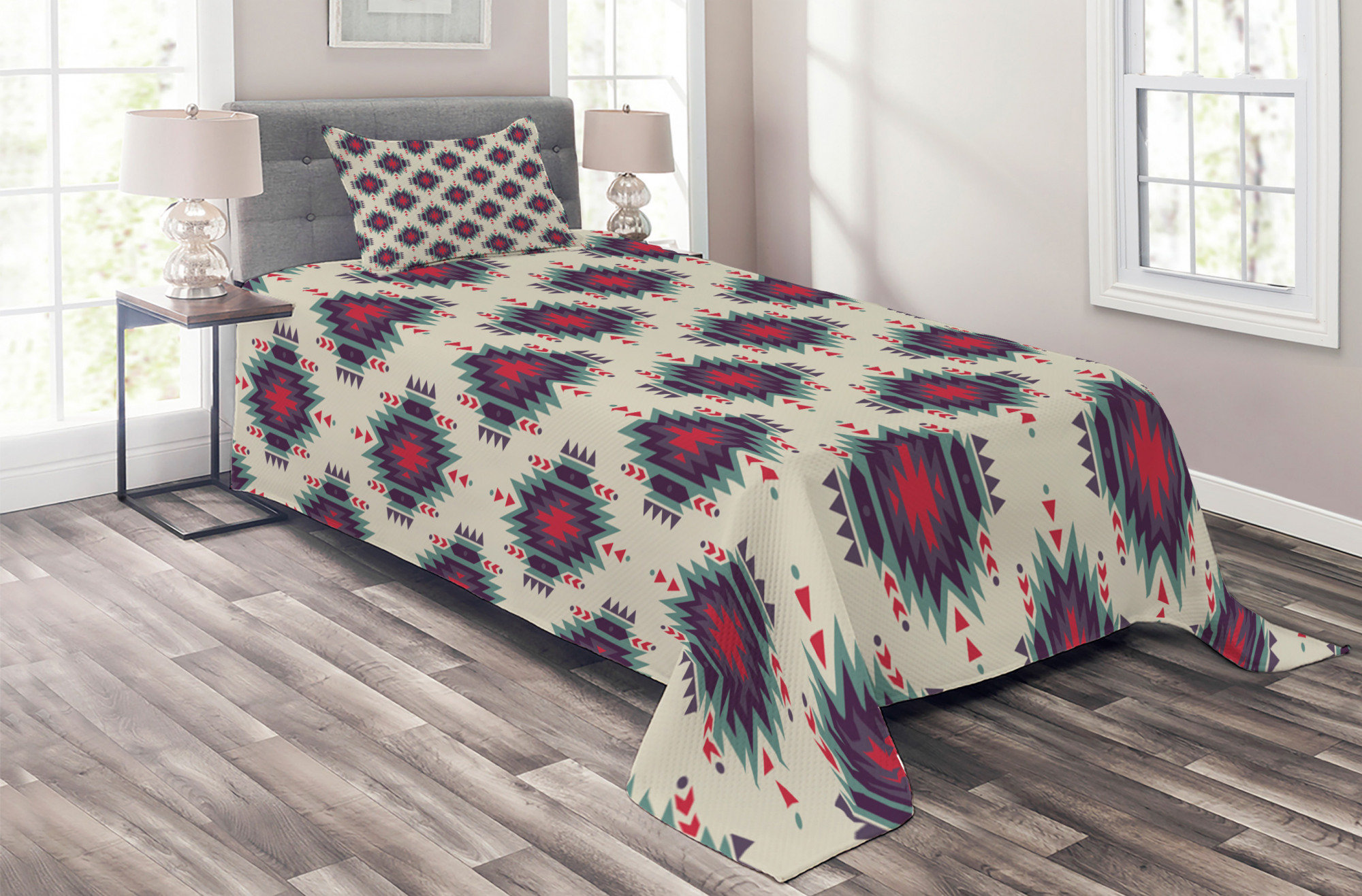 Ambesonne Primitive Folkloric Ornate First Nation Coverlet Set | Wayfair