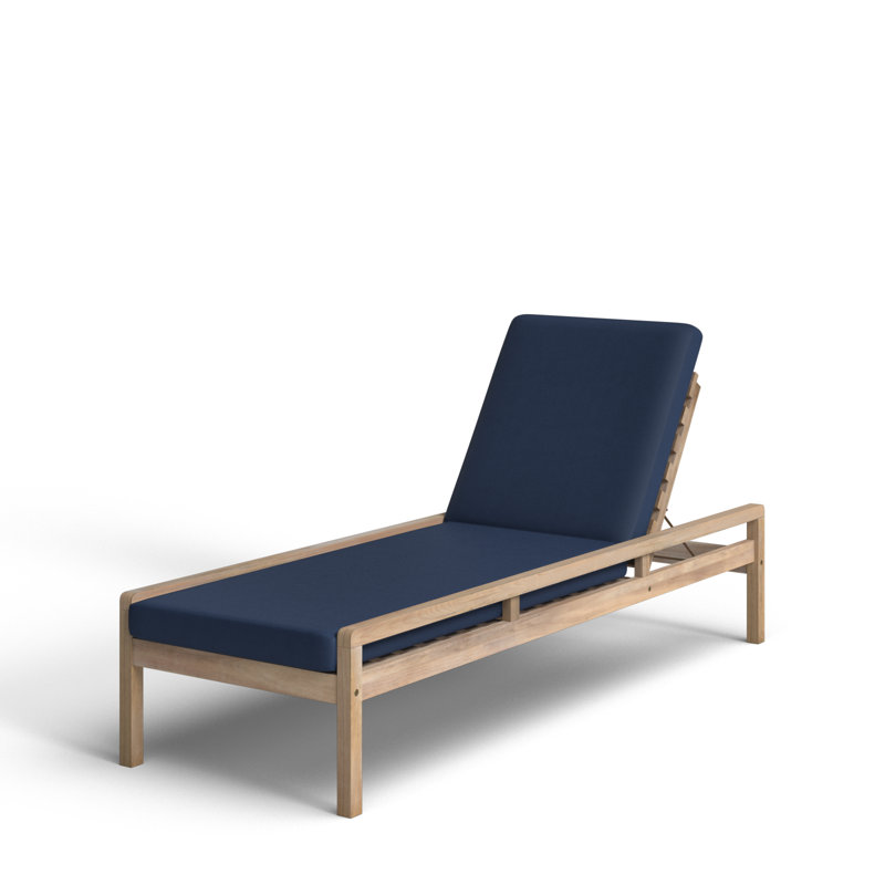 Amina 27'' Outdoor Acacia Chaise Lounge & Reviews | Joss & Main