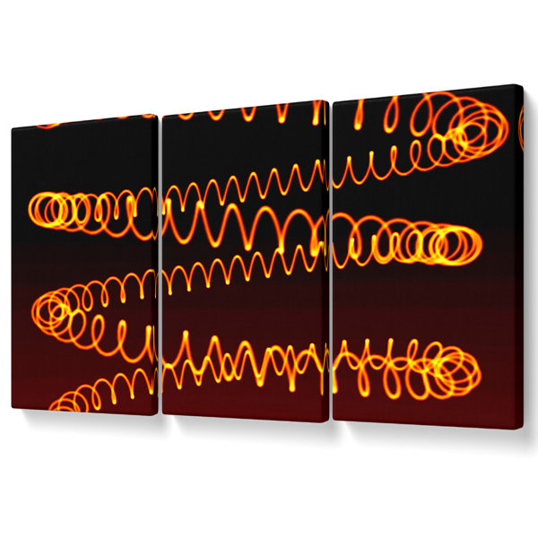 Brayden Studio Fire Springs - 3 Piece Wrapped Canvas Print | Wayfair.co.uk