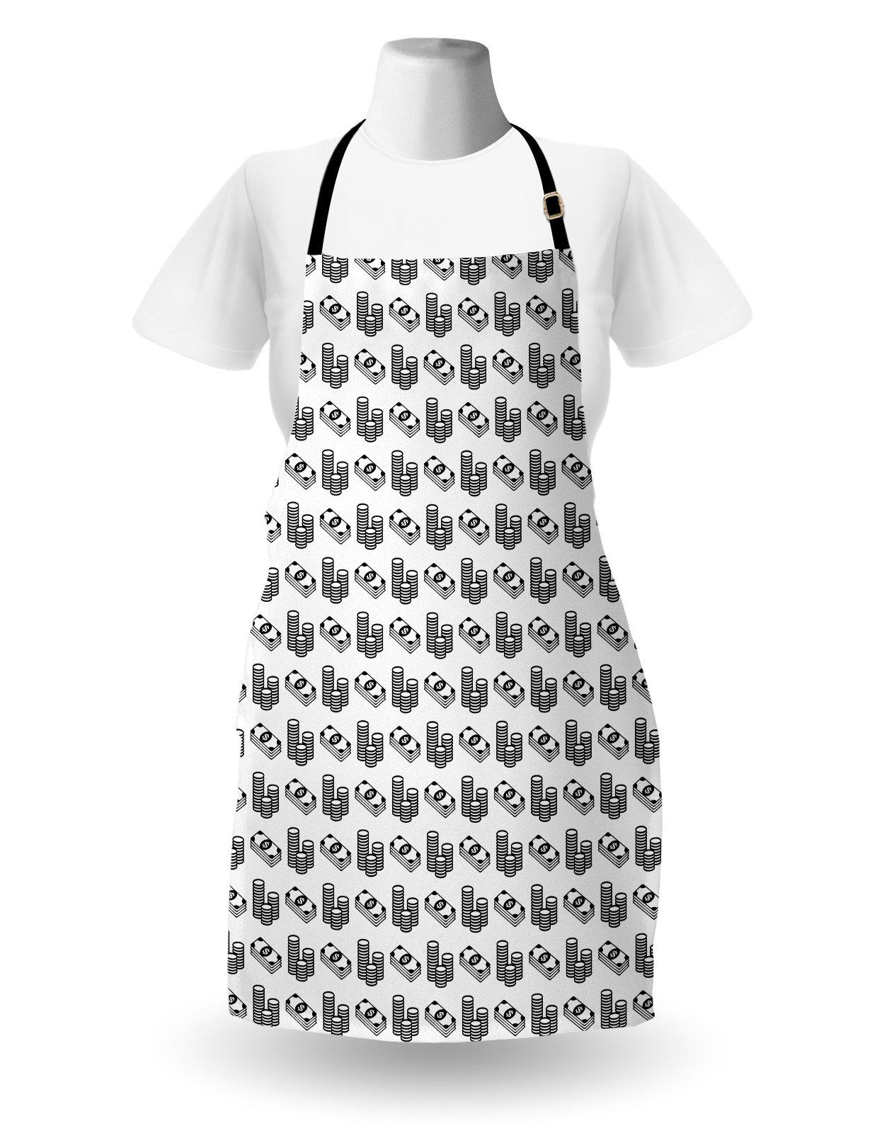 East Urban Home Money Apron Unisex, Stacked Coins and Bills, Adult Size ...