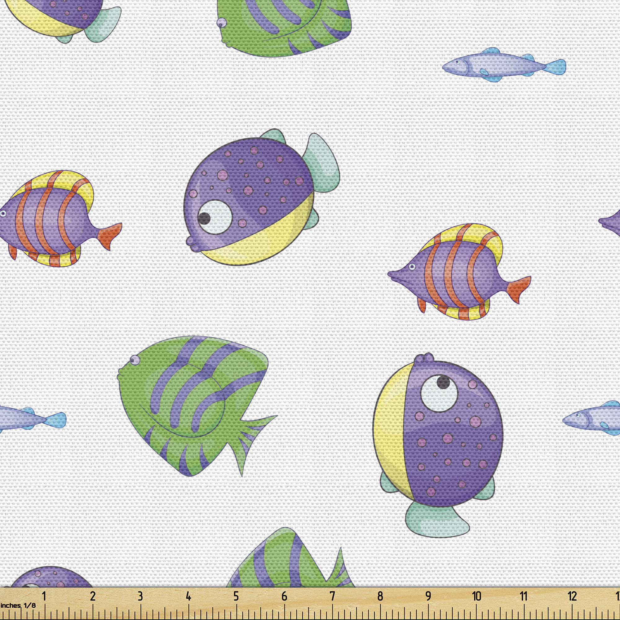 House of Hampton Todd Fish Underwater Creatures Fabric | Wayfair.co.uk
