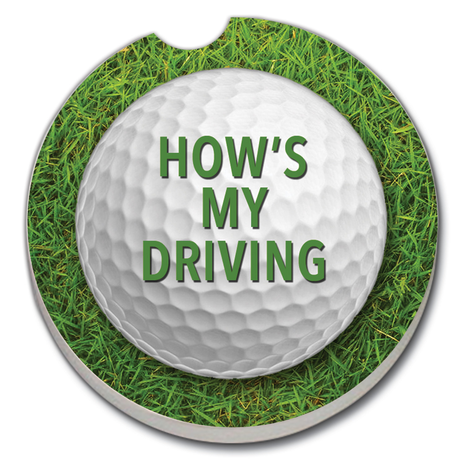 Red Barrel Studio® Absorbent Stone How's My Driving Car Coaster | Wayfair