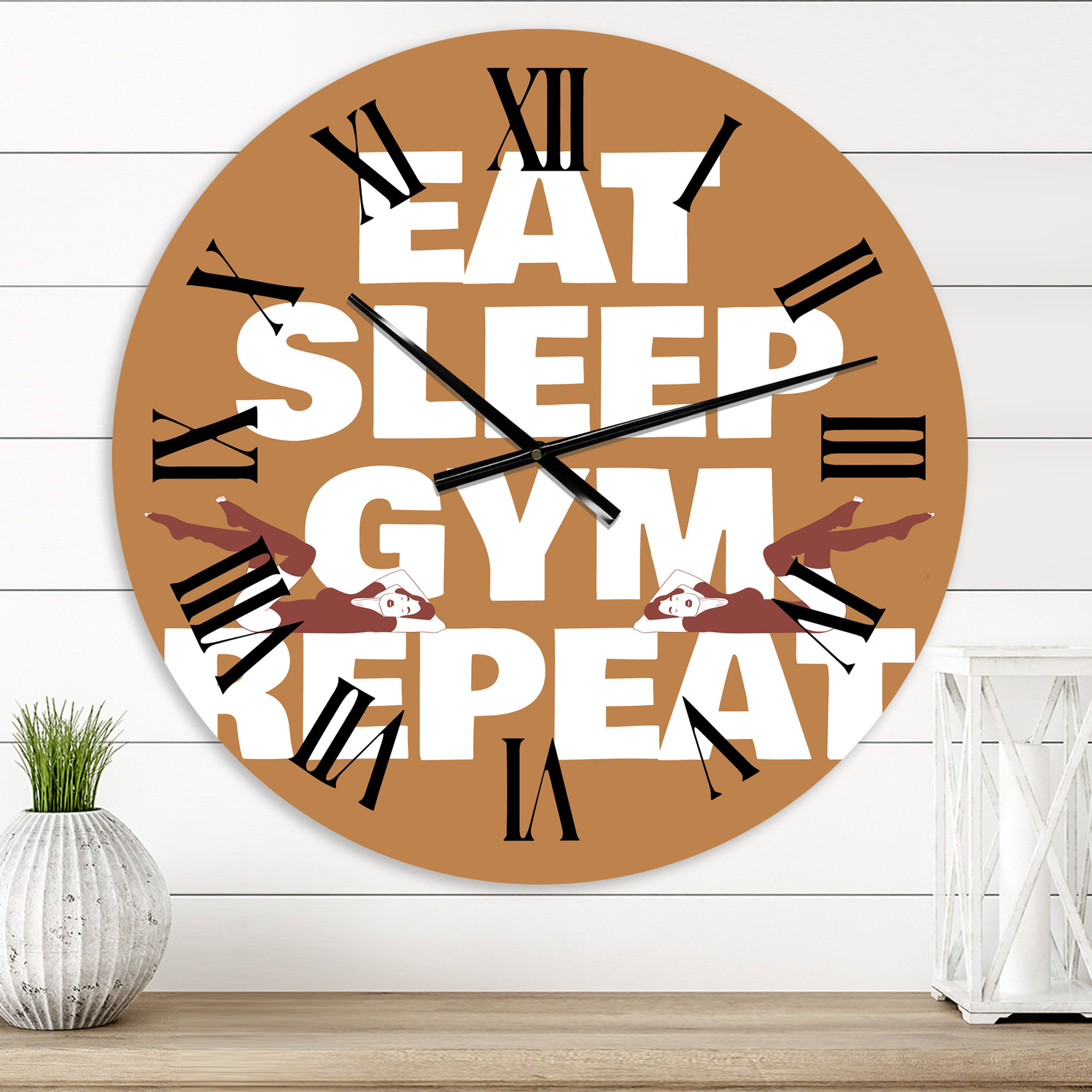 East Urban Home Eat Sleep Gym Illustration of Girls in Swimsuit ...