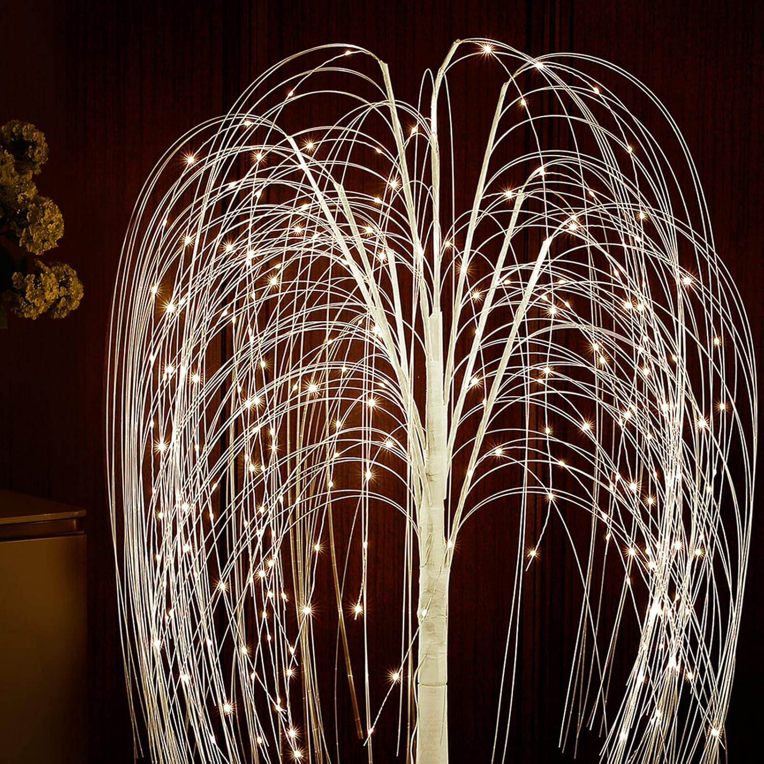 The Holiday Aisle® Lighted Willow Tree, 5FT 216 LED Weeping Willow Tree ...