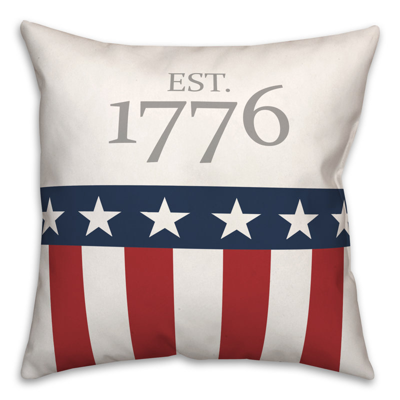 Designs Direct Creative Group Est 1776 Square Pillow Cover & Insert ...