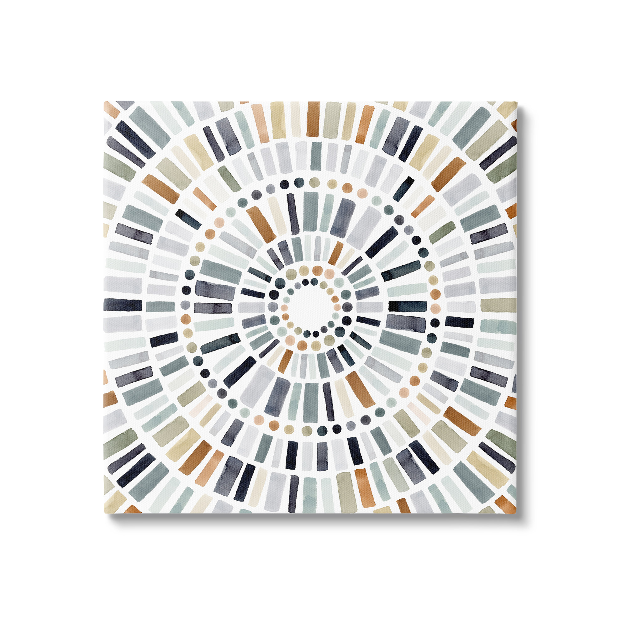 Stupell Industries Abstract Rustic Mosaic Circle Pattern Illustration ...