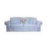 Romero Simple Blue And White Plaid Sofa 82.6'' Sofa | Wayfair