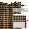 August Grove® Addie 100% Cotton Plaid Room Darkening Rod Pocket Curtain ...