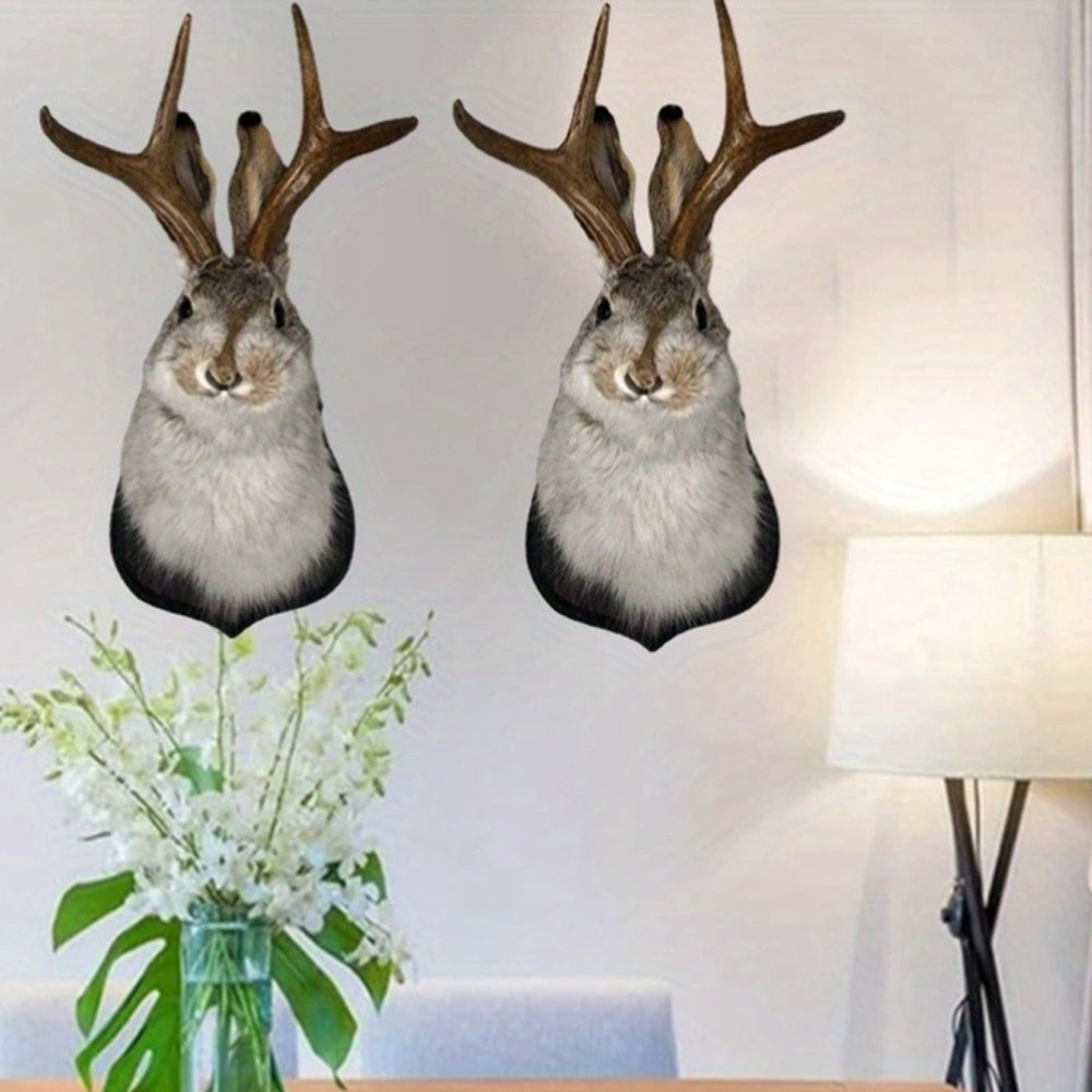 Millwood Pines 2pcs Jackalope Mount, Jackalope Taxidermy, Taxidermy ...