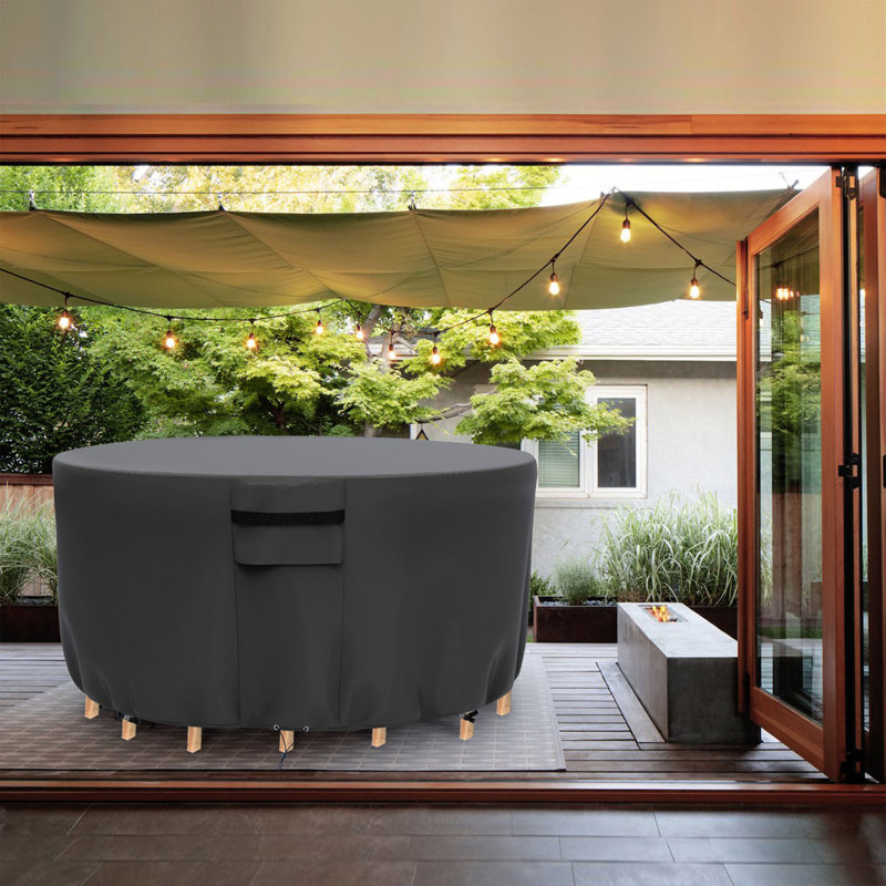 Arlmont & Co. Waterproof Heavy Duty Outdoor Round Table Cover & Reviews ...