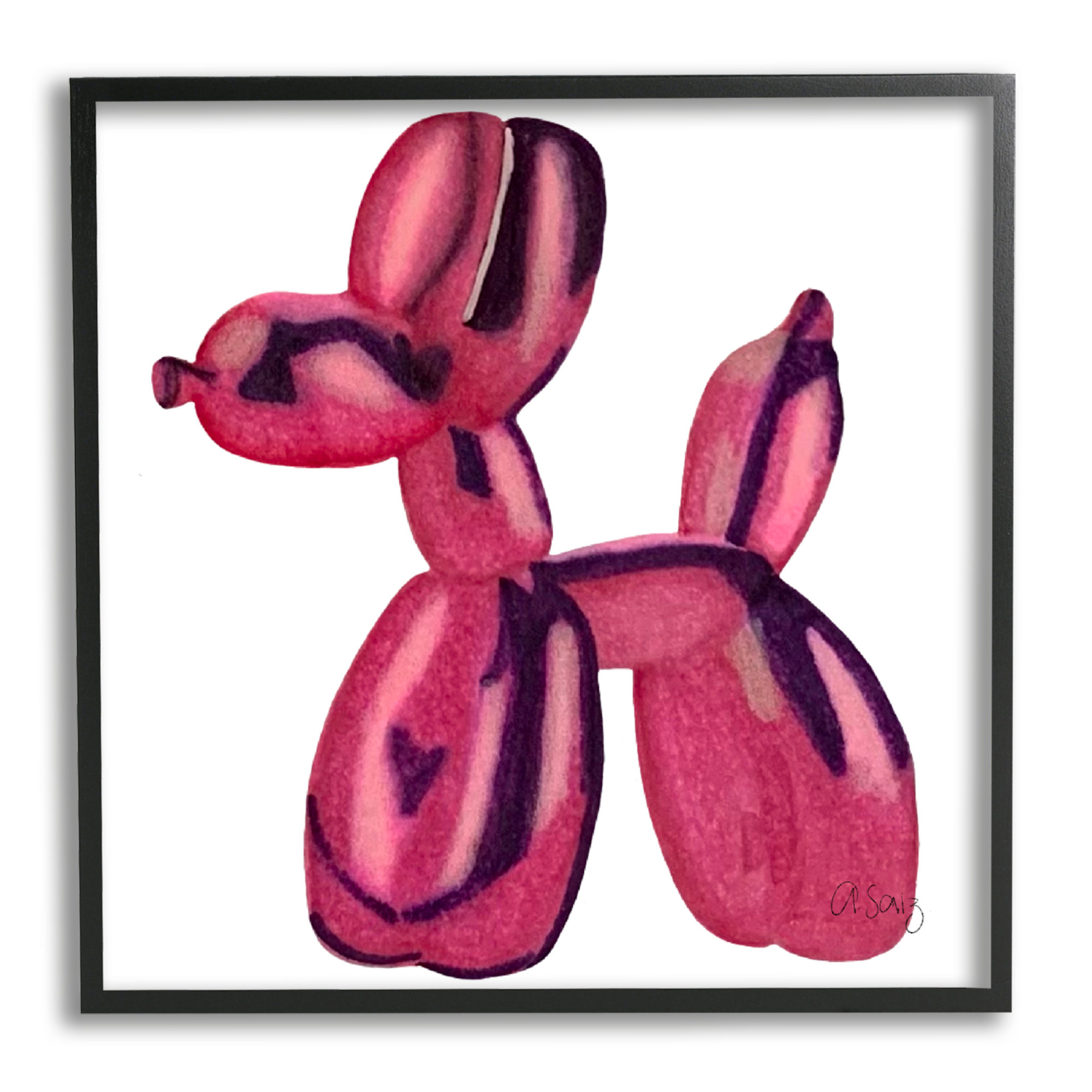 Stupell Industries Abstract Balloon Animal Framed Giclee Art Design By ...