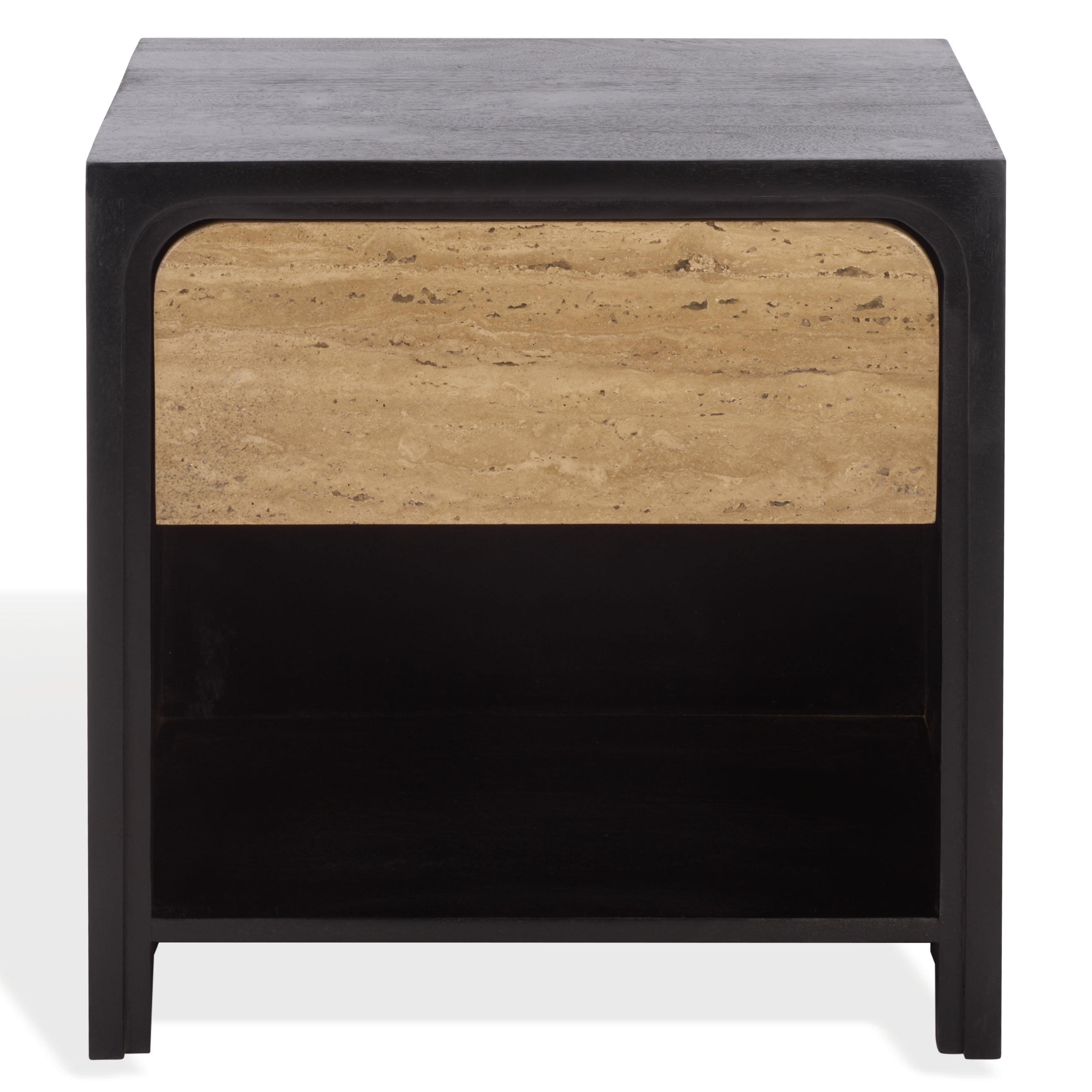 Safavieh Couture Halcyon Travertine Nightstand | Wayfair