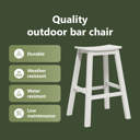 Metro Lane Bar Stool HDPE Garden Furniture Outdoor Seating Modern ...