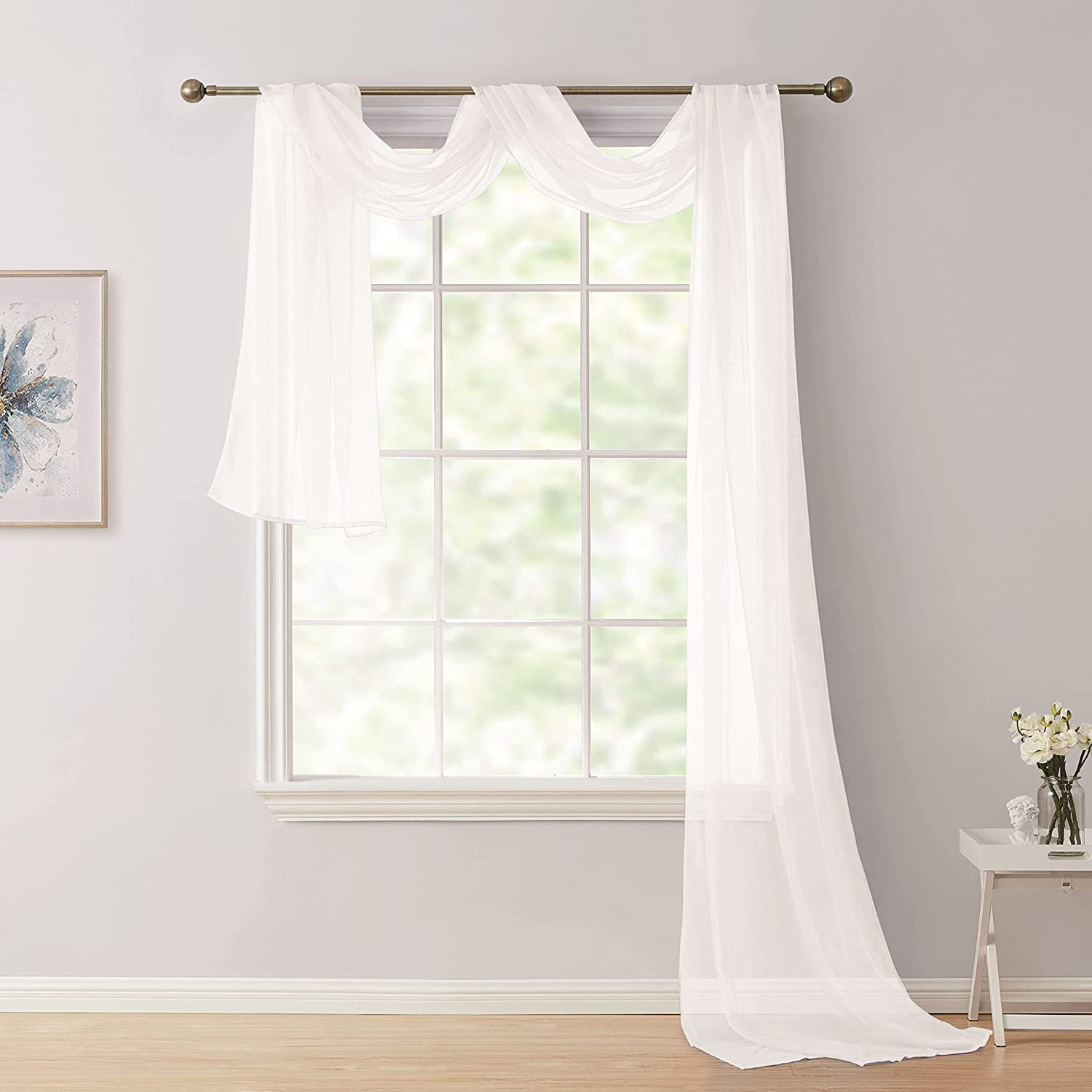 Eider & Ivory™ Voile Sheer Window Scarves 37 X 216 Inches Sheer Window ...