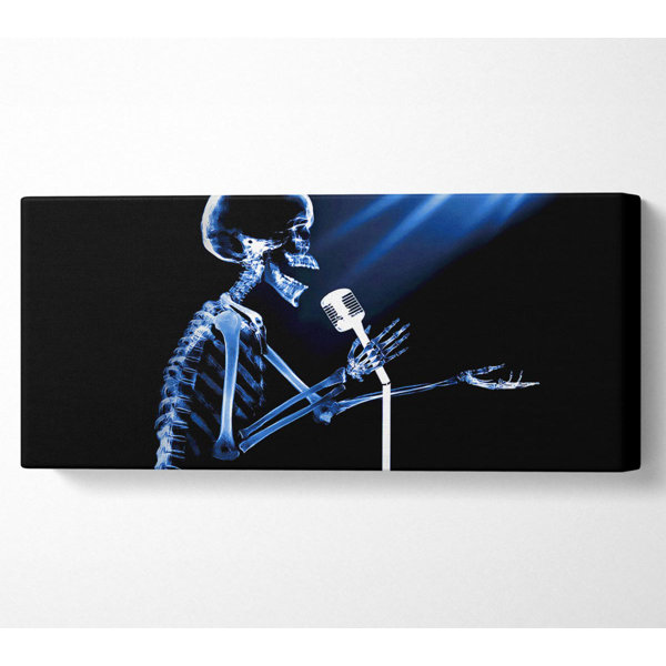 Happy Larry Skeleton Singer - Wrapped Canvas Art Prints | Wayfair.co.uk