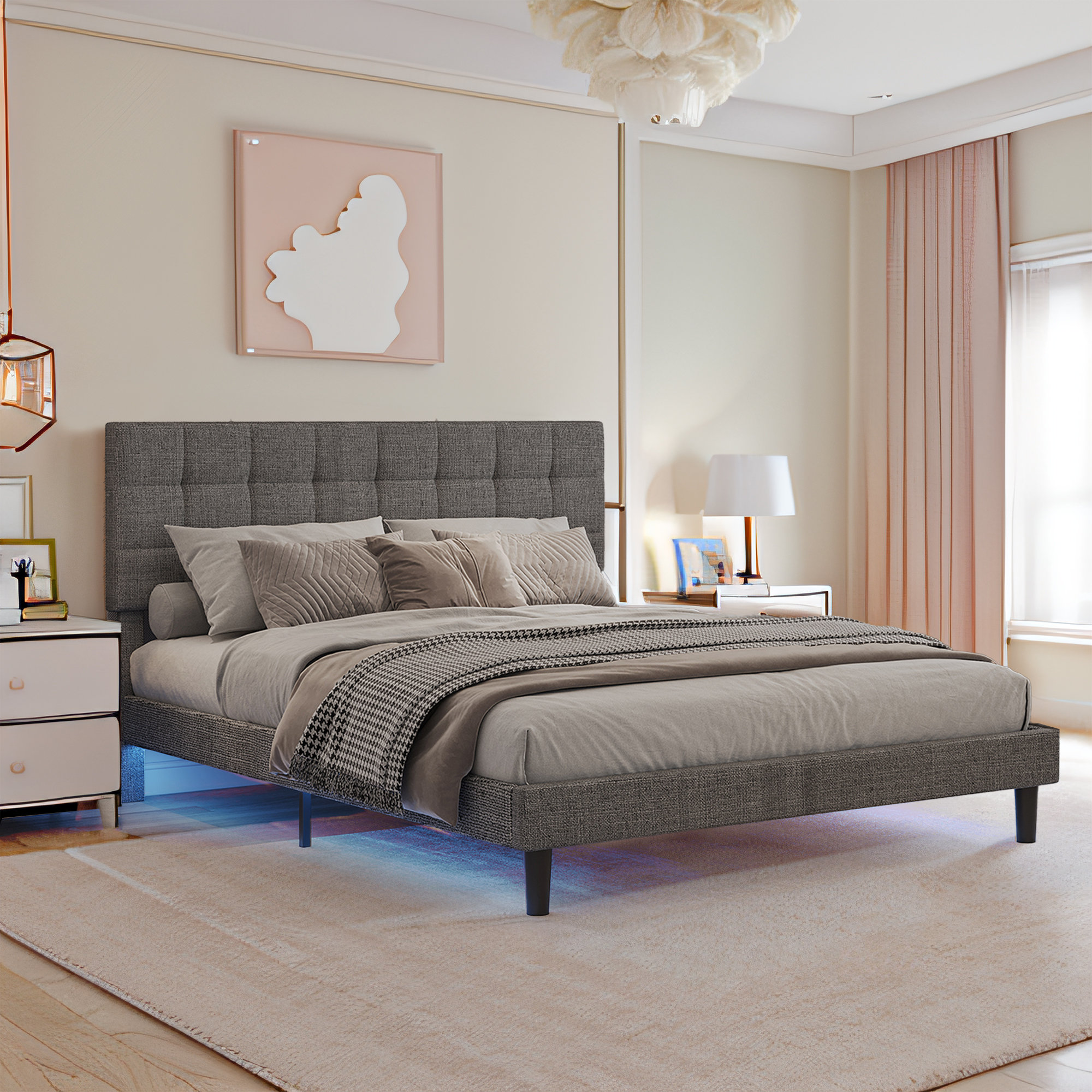 Latitude Run® Giametta Upholstered Platform Bed Frame | Wayfair