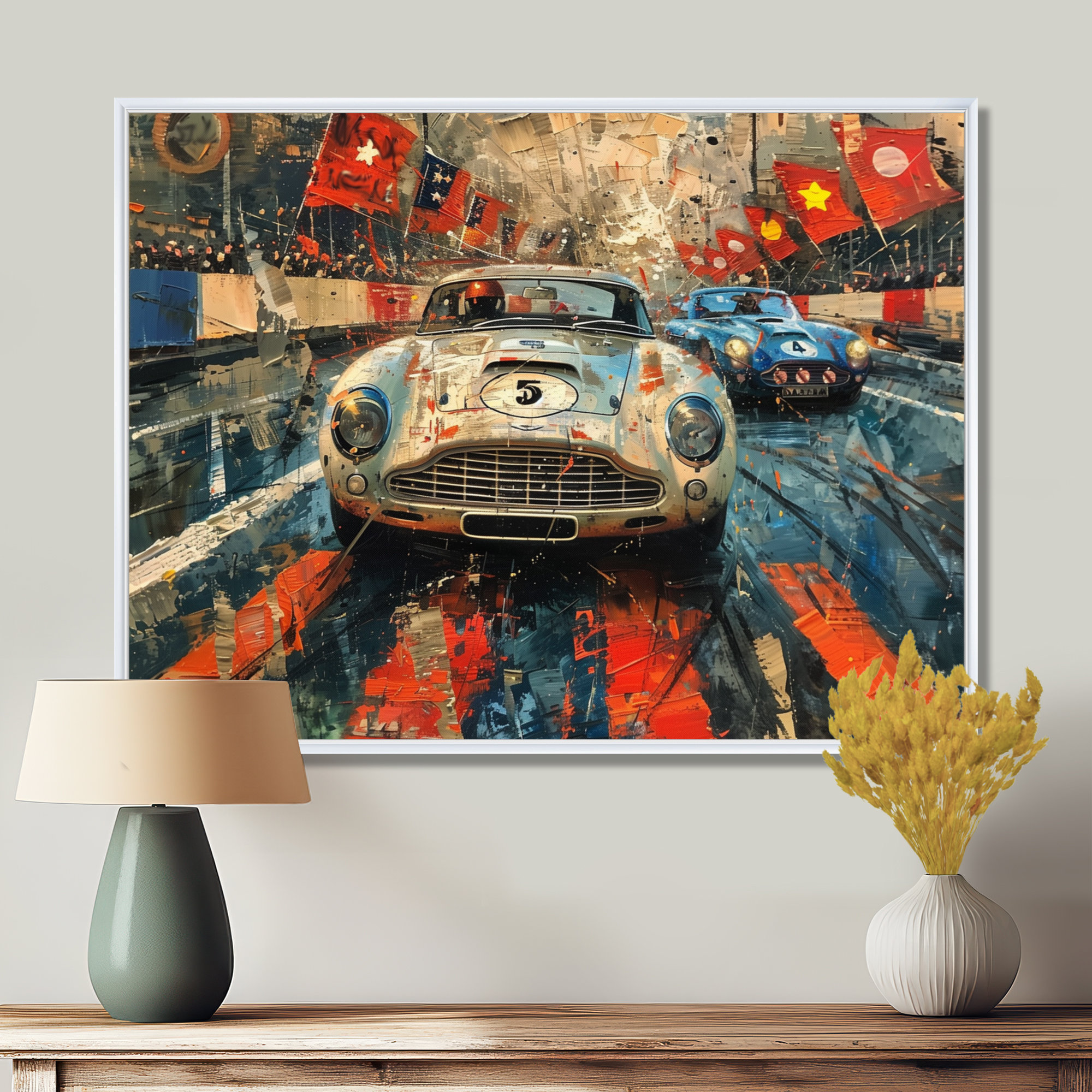 17 Stories Vintage Race Track Of Old Car - Race Tracks Wall Decor | Wayfair