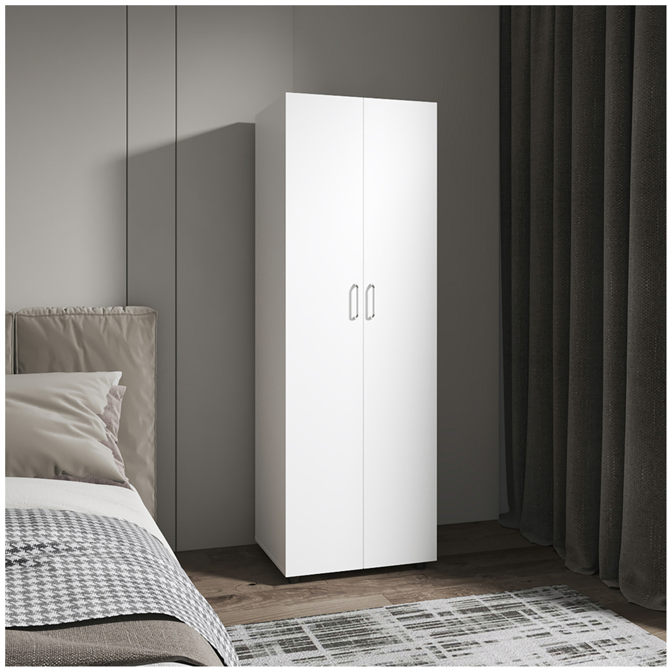 Latitude Run® Barkley Slim Armoire,White - Wayfair Canada