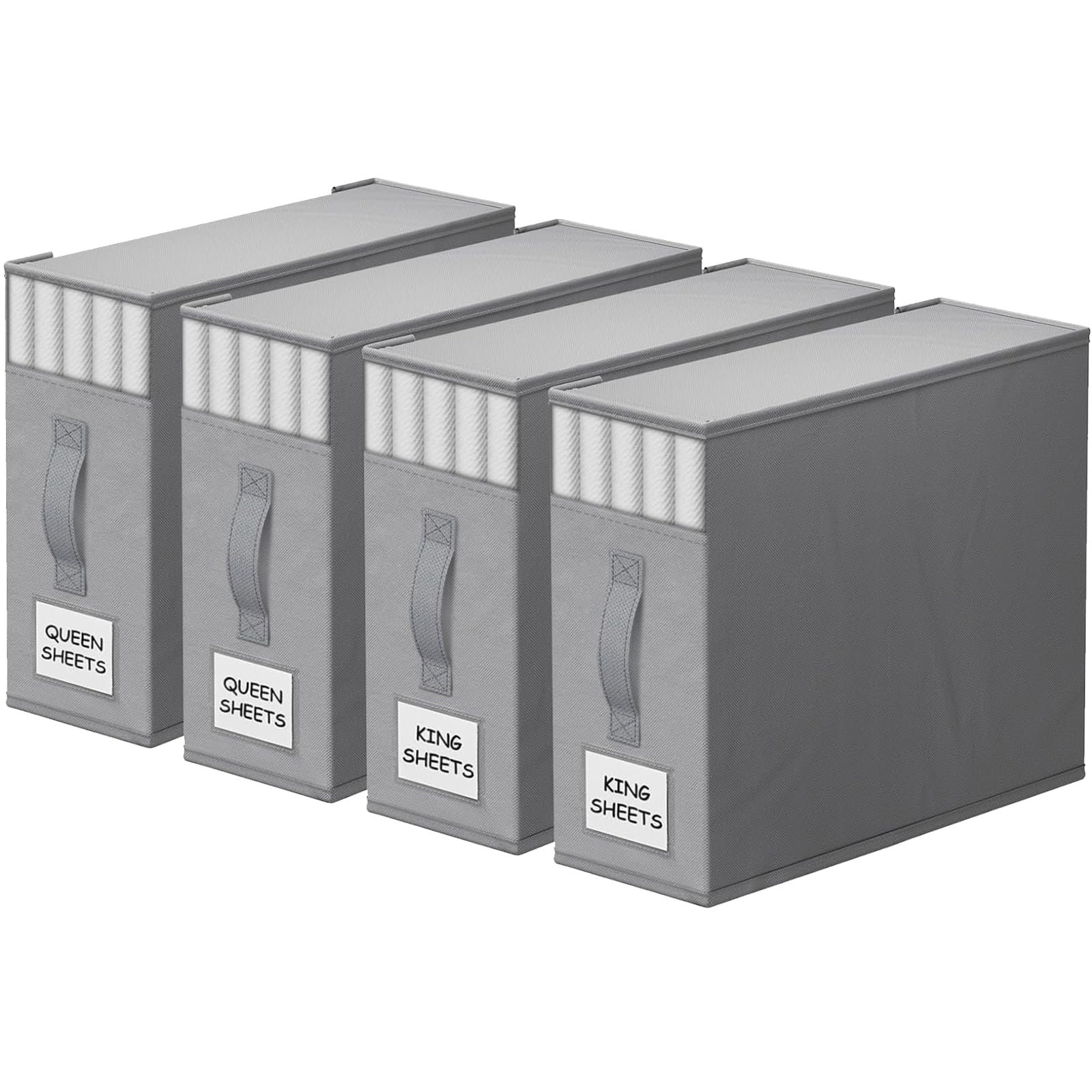 Rebrilliant Sturdy Foldable Storage Box With Window And Label, 4 Pieces ...