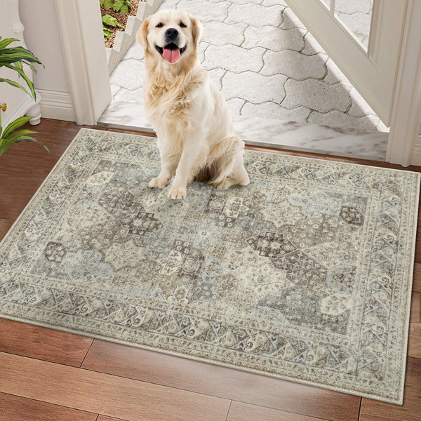 Bungalow Rose Sarto Machine Washable Oriental Rug | Wayfair