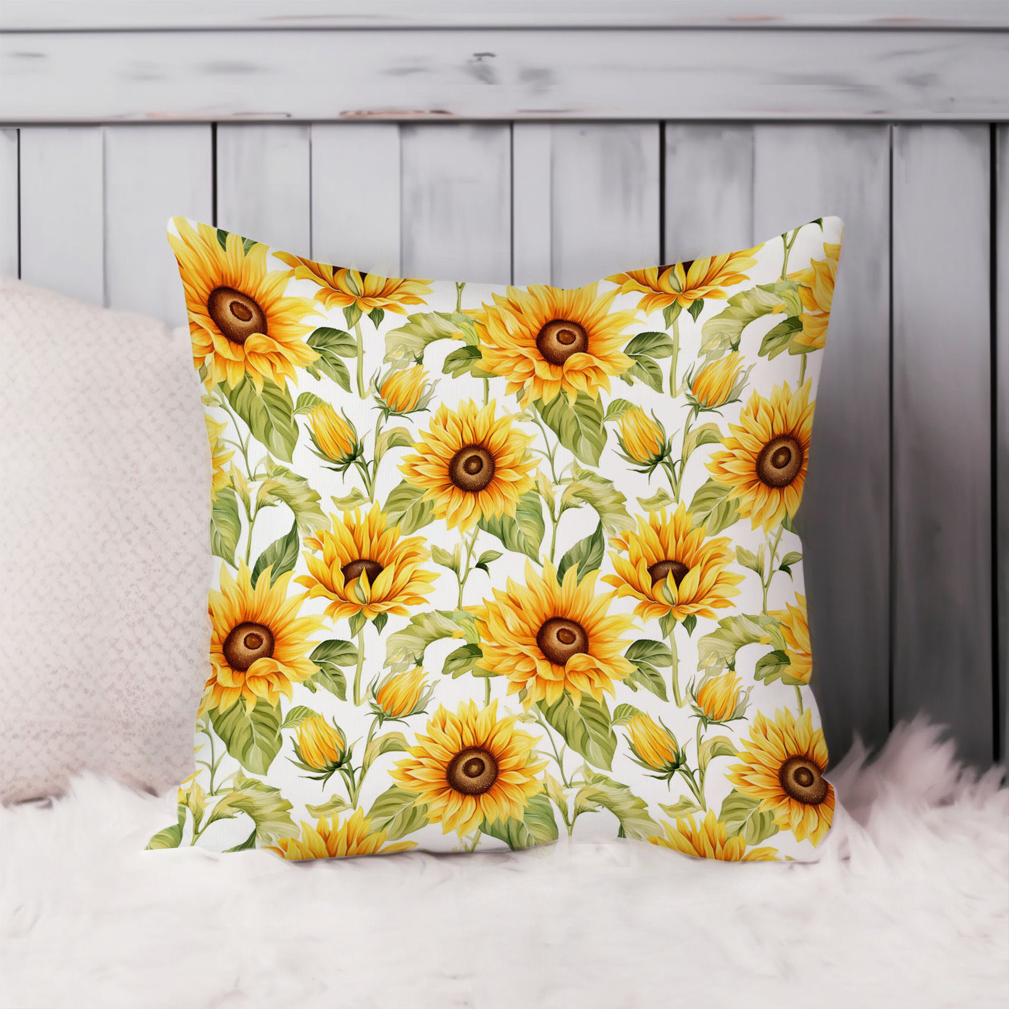 Ethan Taylor Floral Sunflowers Pattern XII Cottage & Cottagecore | Wayfair