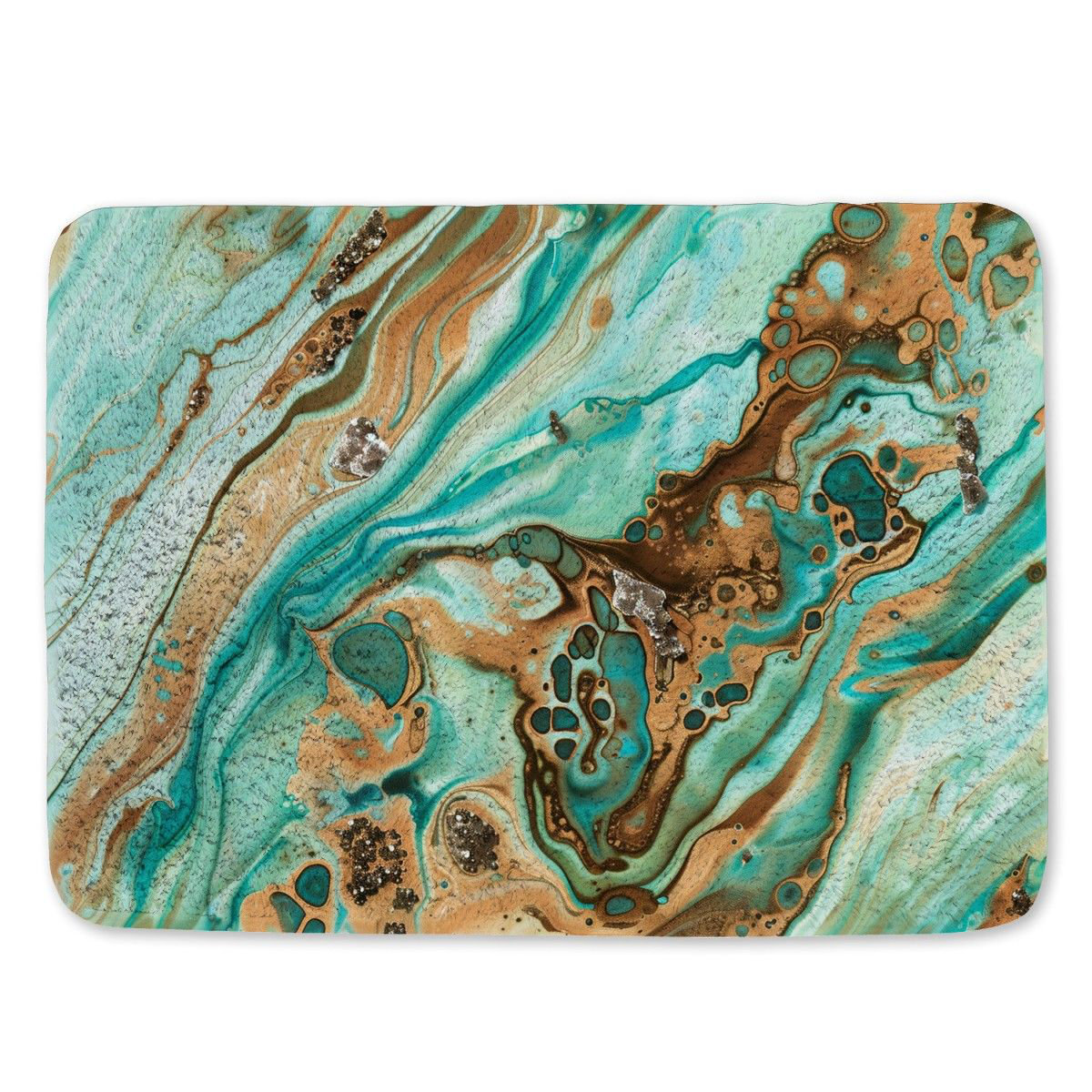 Dovecove Marble Abstract Bath Mat Cool Pattern Bathroom Decor Creative ...