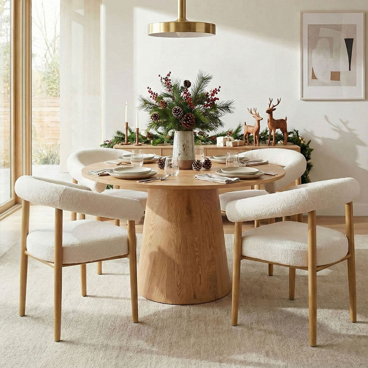 Wade Logan® Solaze 5-Pieces Round Dining Table Sets & Reviews | Wayfair