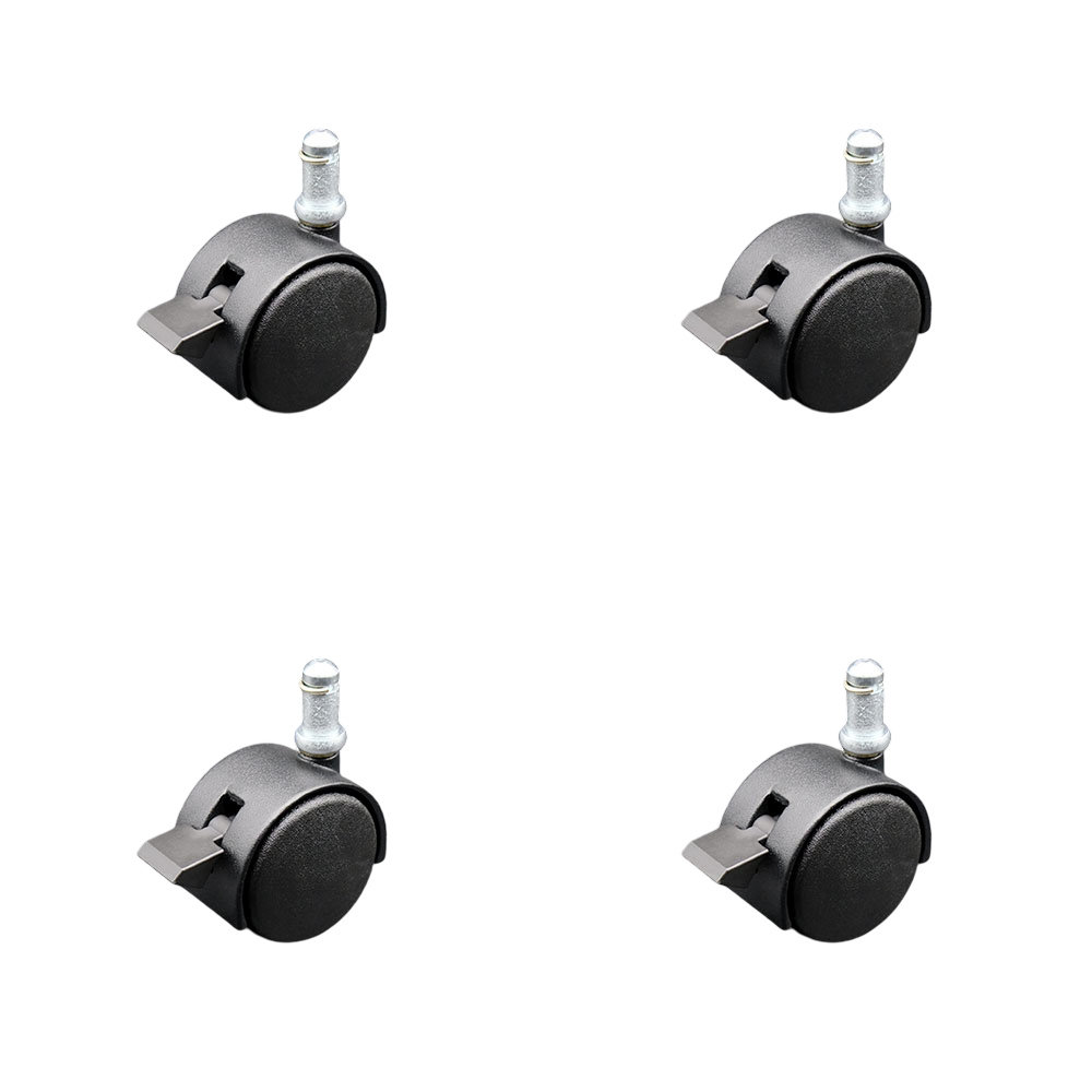 Service Caster 2 Inch Flat Black Hooded Nylon Wheel Grip Ring Chair ...