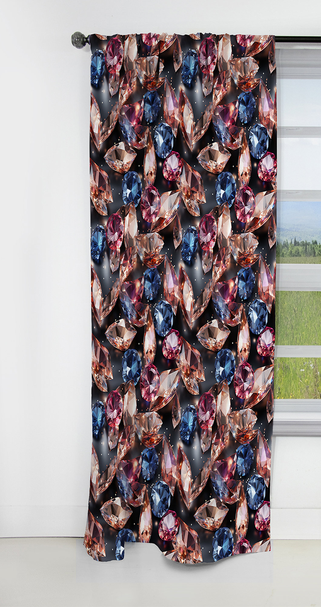 Design Art Purple And Gold Glass Glamour Opulence - Glam Feather ...