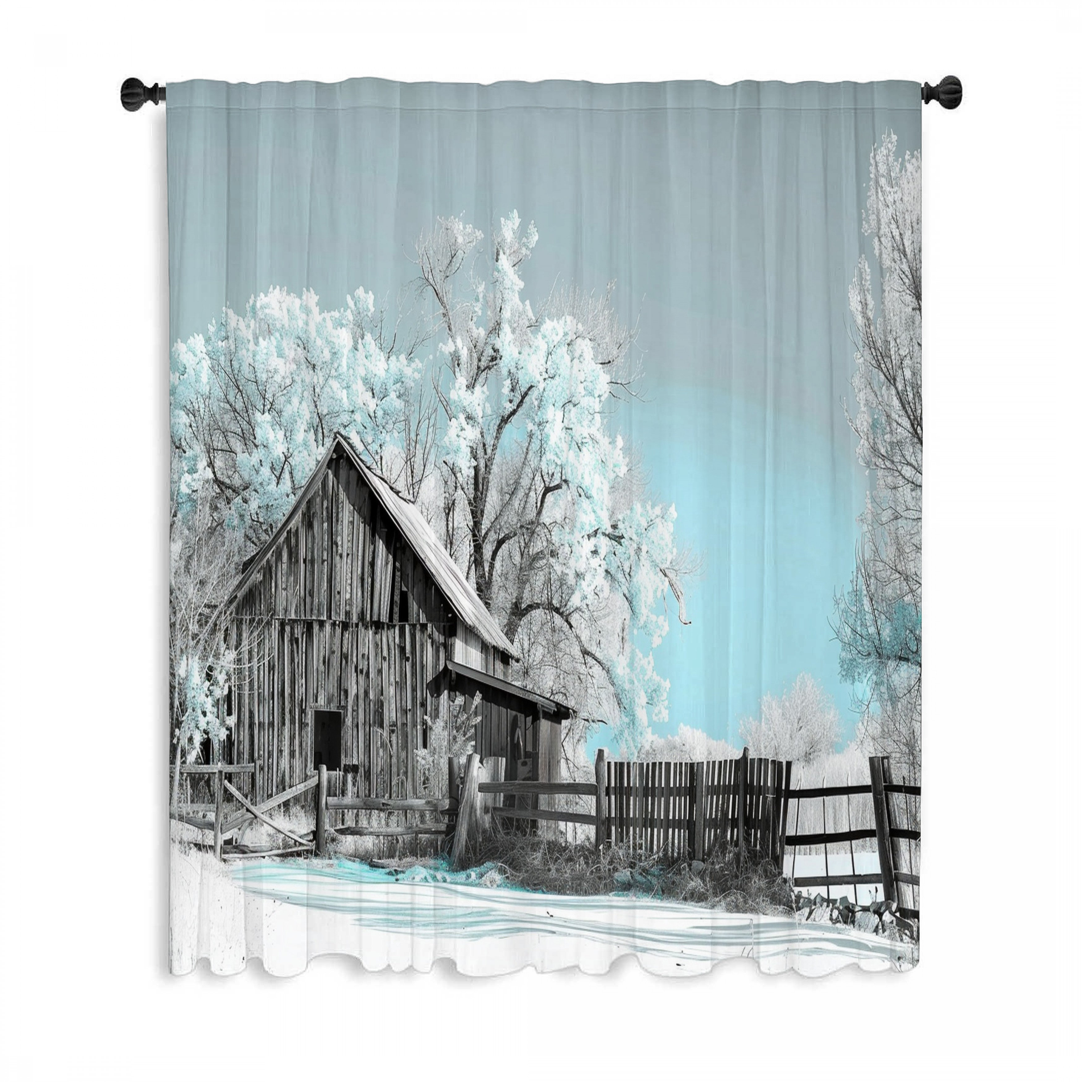Dakota Fields Barn Window Curtains, Scenery Blockout & Sheer Curtains ...