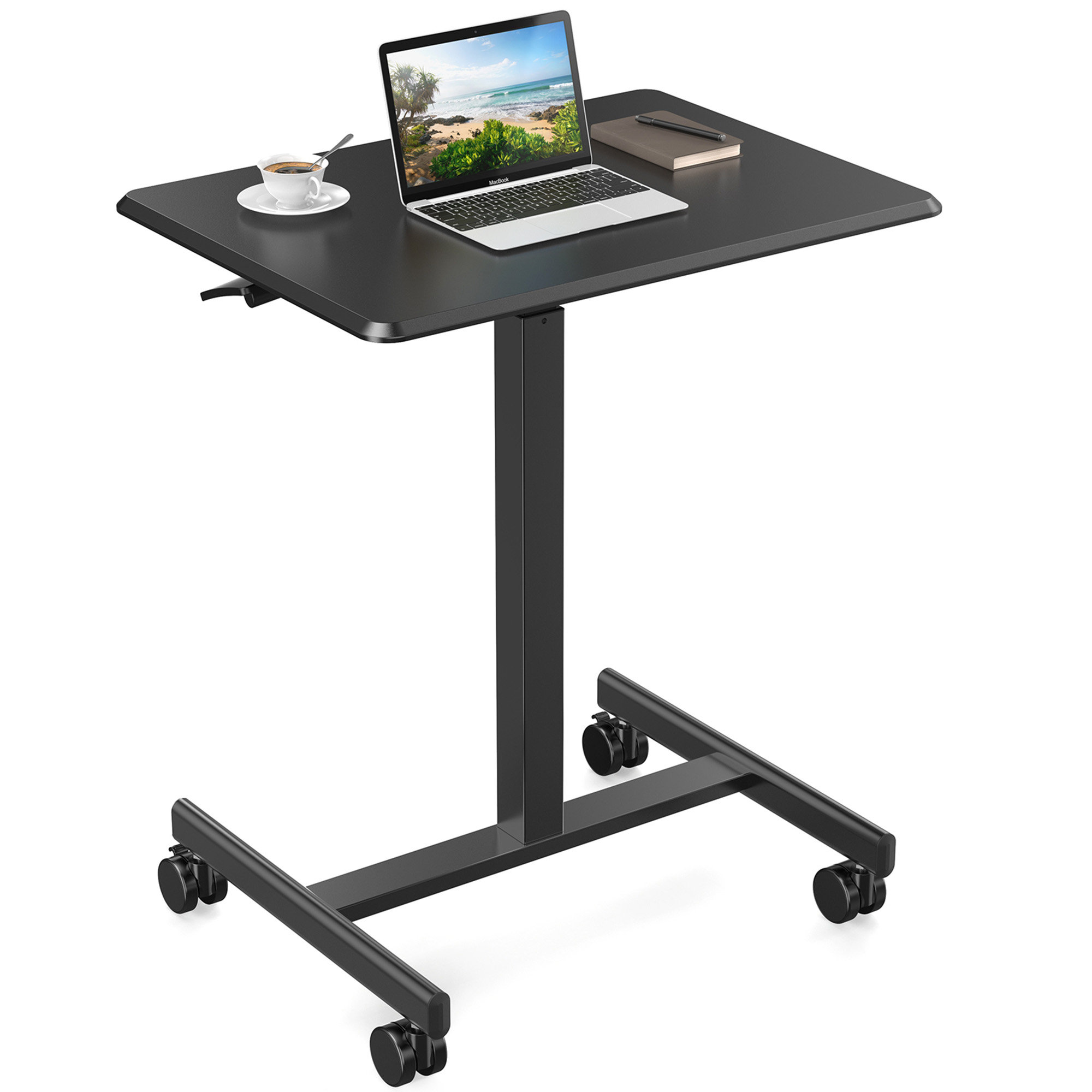 Inbox Zero Sweetcrispy Small Mobile Rolling Standing Desk Rolling Desk ...