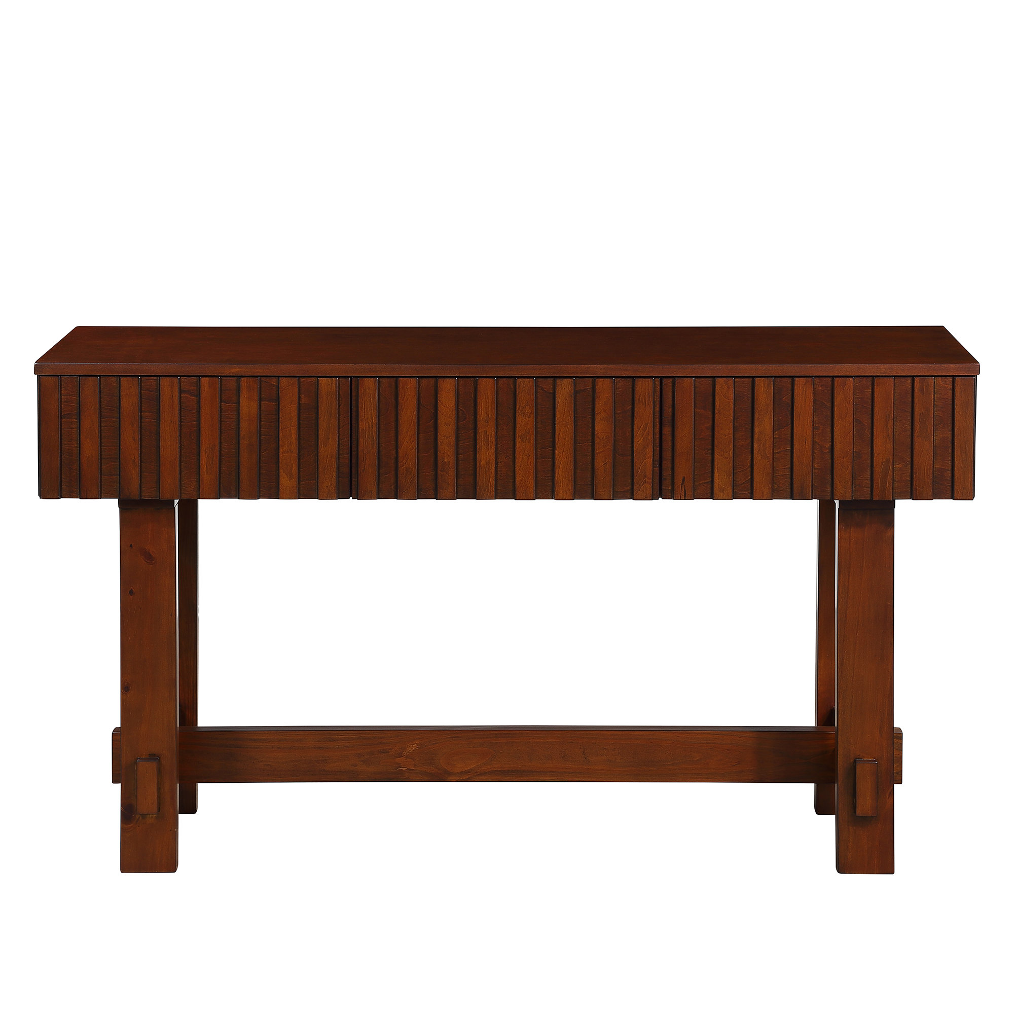 Latitude Run® Mid Century Farmhouse Fluted Console Table with Storage ...